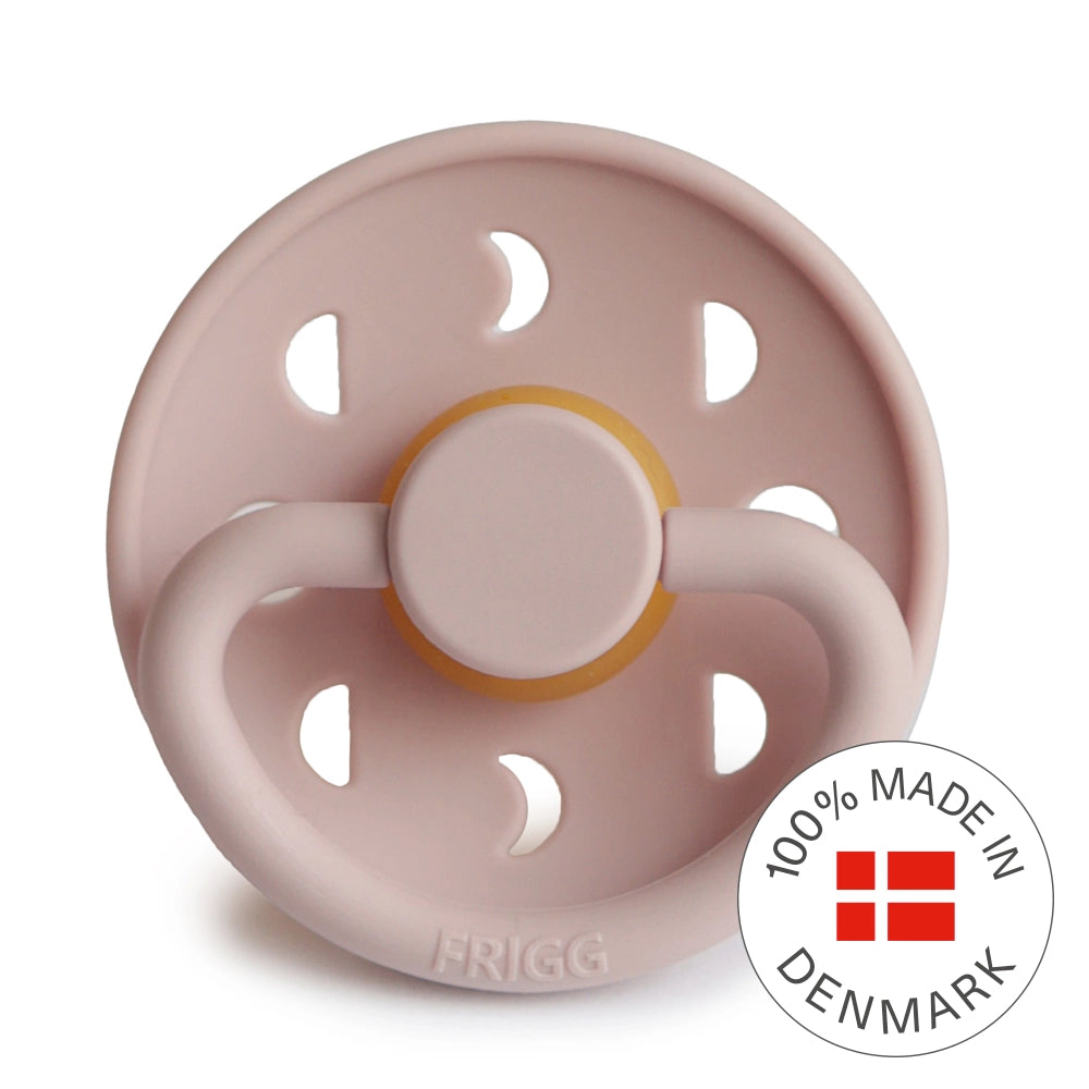 FRIGG Round Pacifier - Moon Phase Latex Size 1 - Blush
